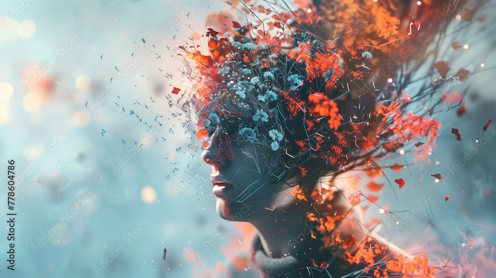 Generative AI illustration of annual collective mind concept art ...