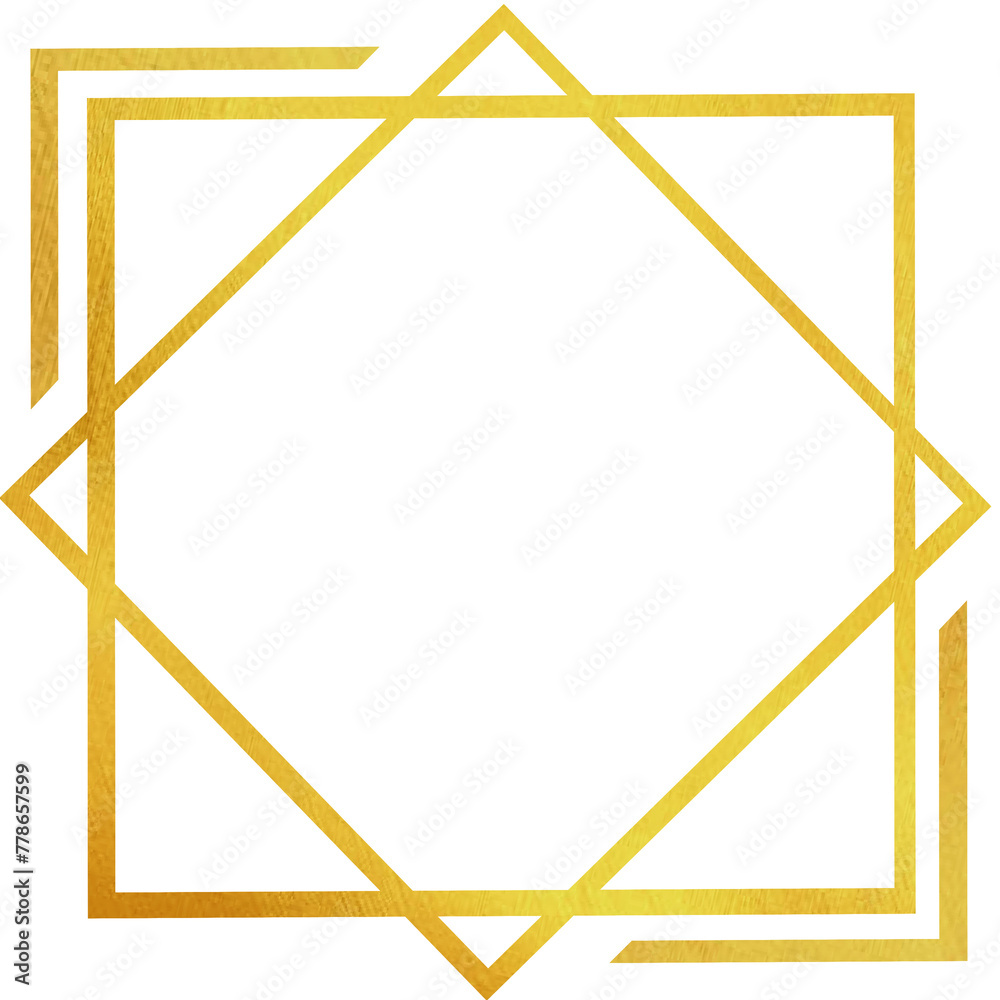 Luxury Golden Gradient Border: Golden Frame with Gradation, Shadow, and ...