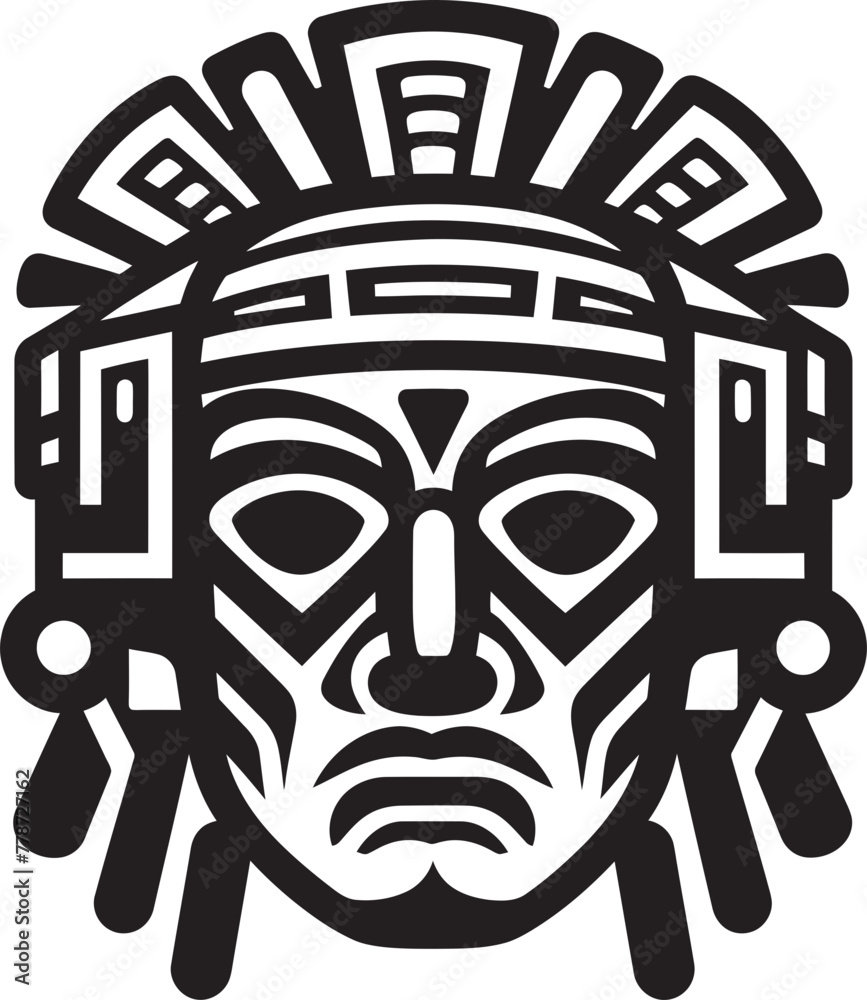 Mixtec Heritage Symbol Pre Hispanic Vector Logo Icon Chimu Civilization ...