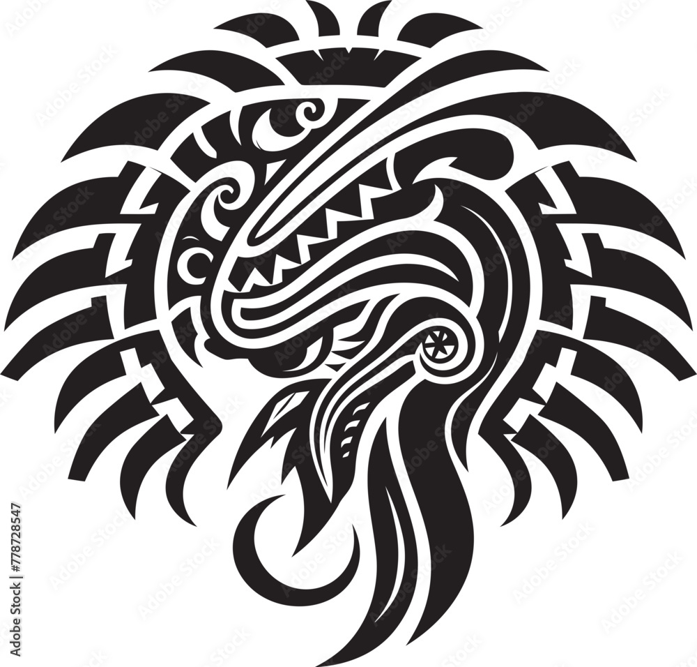 Aztec Deity Symbol Quetzalcoatl Logo Icon Feathered Serpent Legacy ...