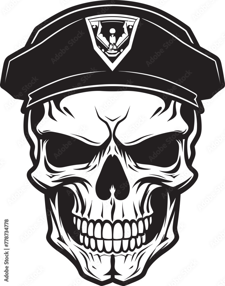 Military Beret Skull Special Operations Emblem Logo Skull Commando ...