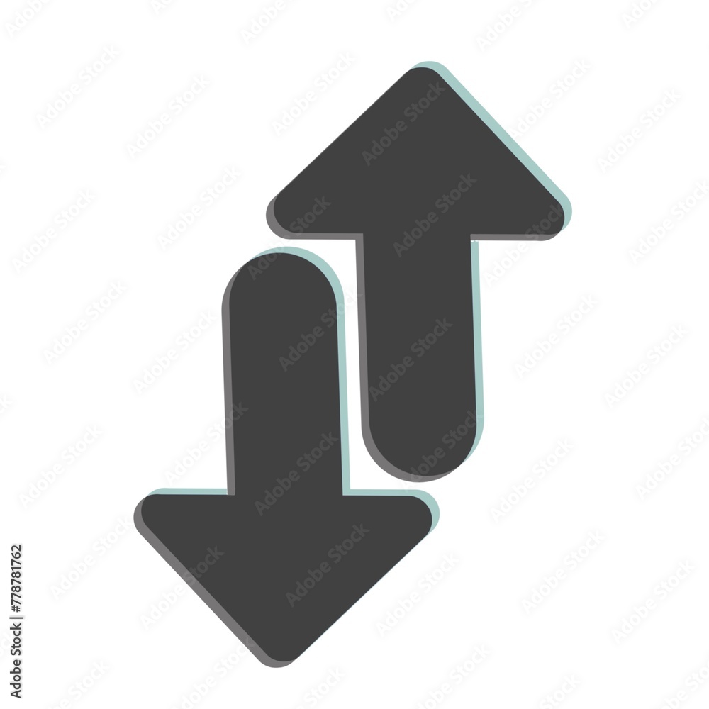 Black arrows bi directional up and down icon, cursor logo. Pointer ...