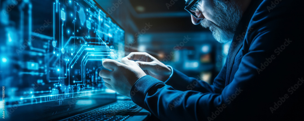 Network Engineer Utilizes Advanced Digital Technology for Cybersecurity ...