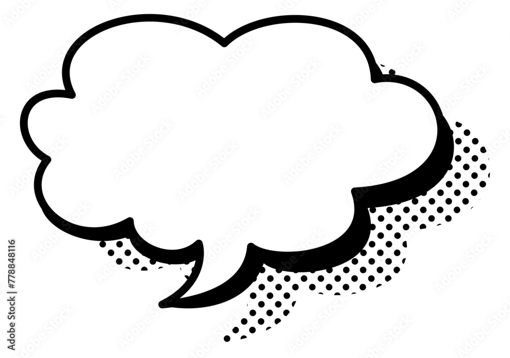 Speech bubble icon for comics. Callout cloud cartoon vector ...