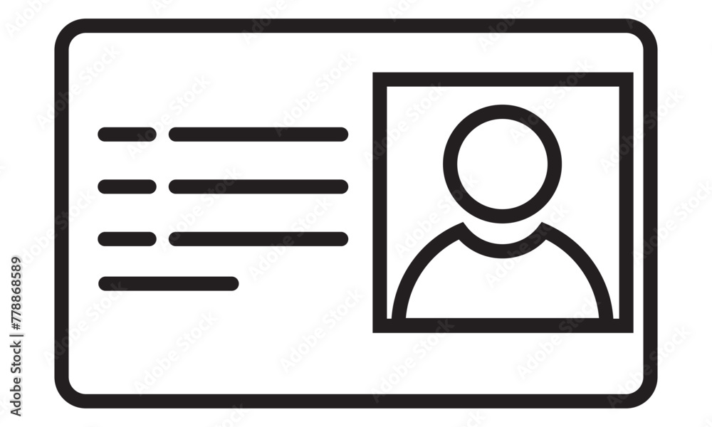Image vectorielle Stock ID Card icon. ID Card icon collection. Driver's ...