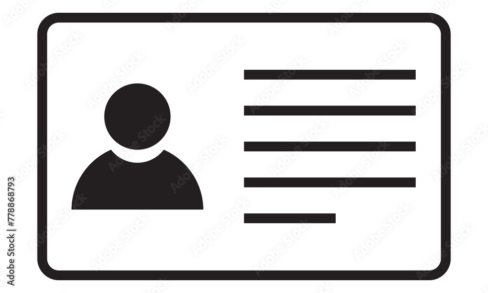 Image vectorielle Stock ID Card icon. ID Card icon collection. Driver's ...