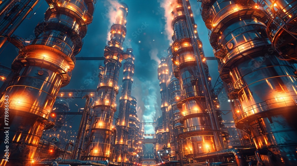 Capture the controlled chaos of chemical production facilities as you ...