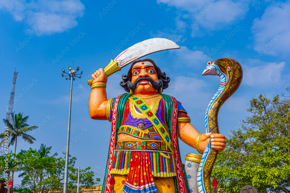 Mahishasura Statue at Chamundi Hill. He is a bovine asura in Hinduism ...