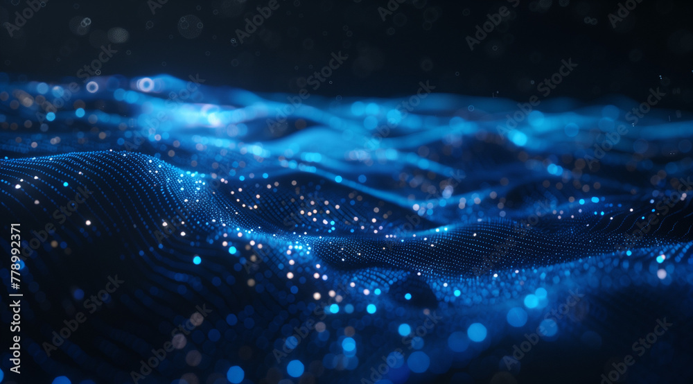 Depicts three-dimensional cyberspace digital world with internet ...