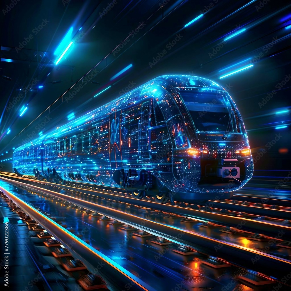 smart digital train , artificial intelligence in rail transportation. passenger safety ...