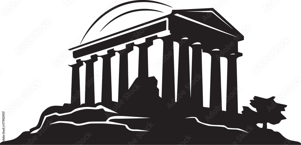 Vector Icons Reflecting the Majesty of Ancient Greek Architecture Greek ...
