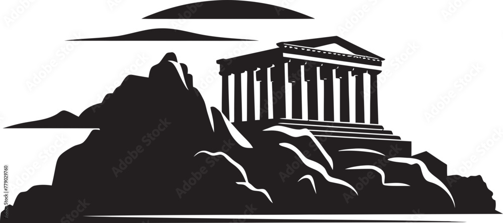 Vector Designs of Ancient Greek Architectural Icons Classic Revival ...