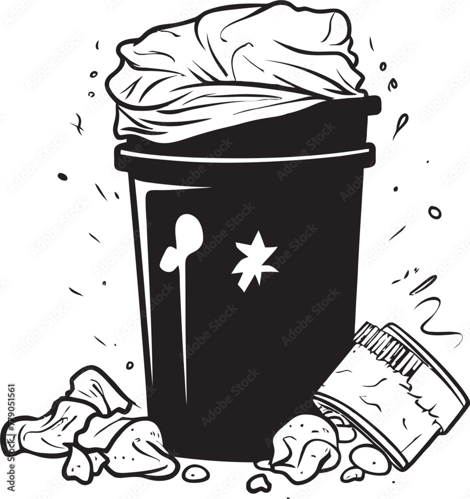 Waste Sorting Vector Designing for a Circular Economy Garbage Bin Logo ...