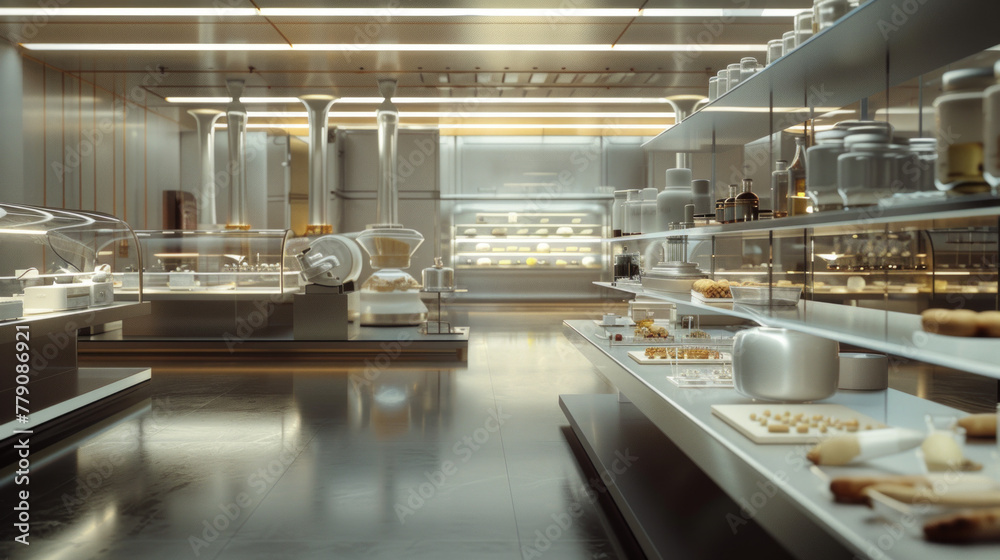 A modern food sensory evaluation laboratory with sensory booths and ...