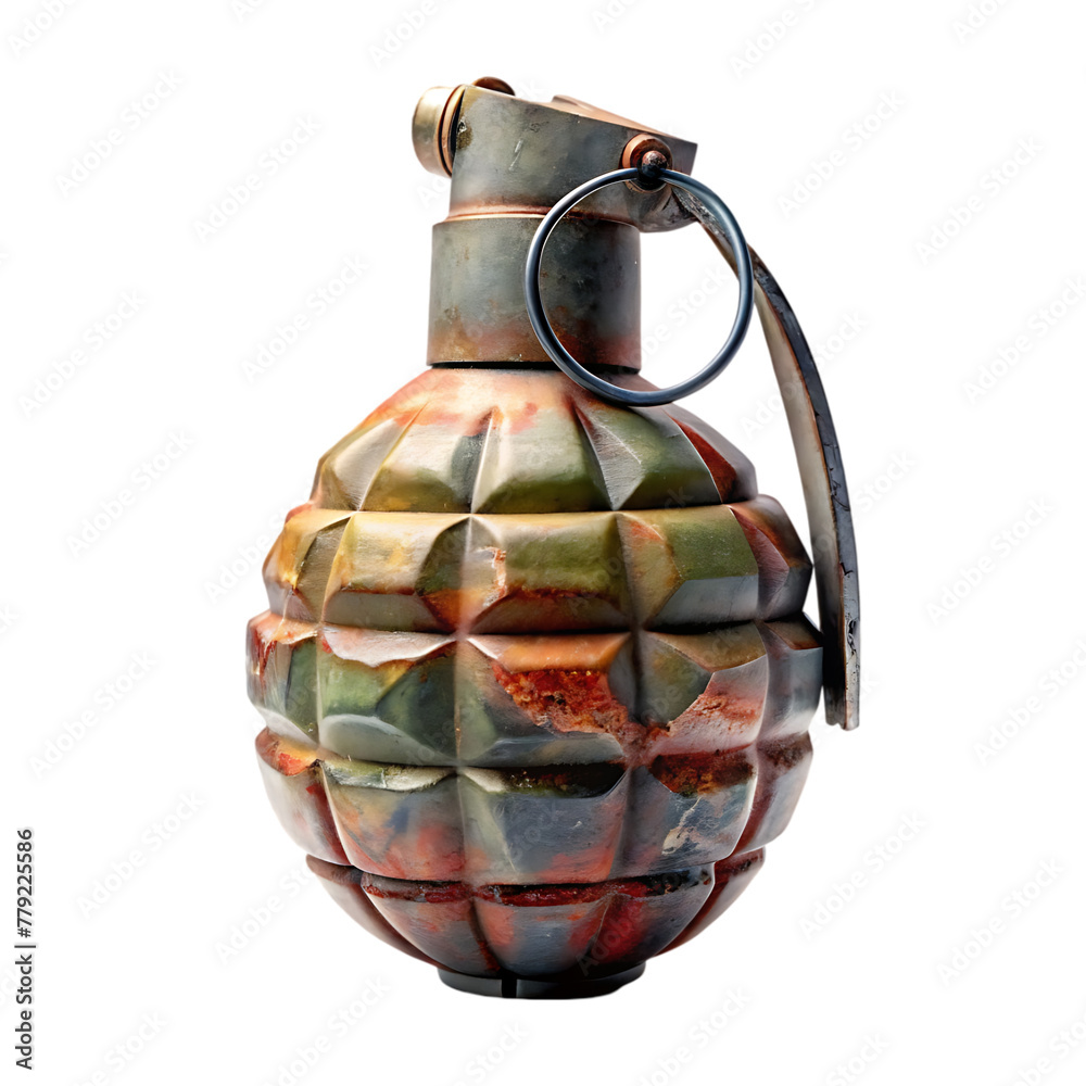 Hyperrealistic hand grenade isolated transparent background png psd ...