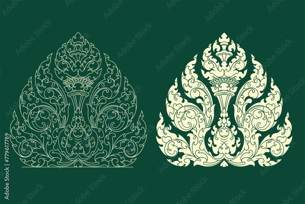 Kbach Khmer vector, Khmer art Stock Vector | Adobe Stock