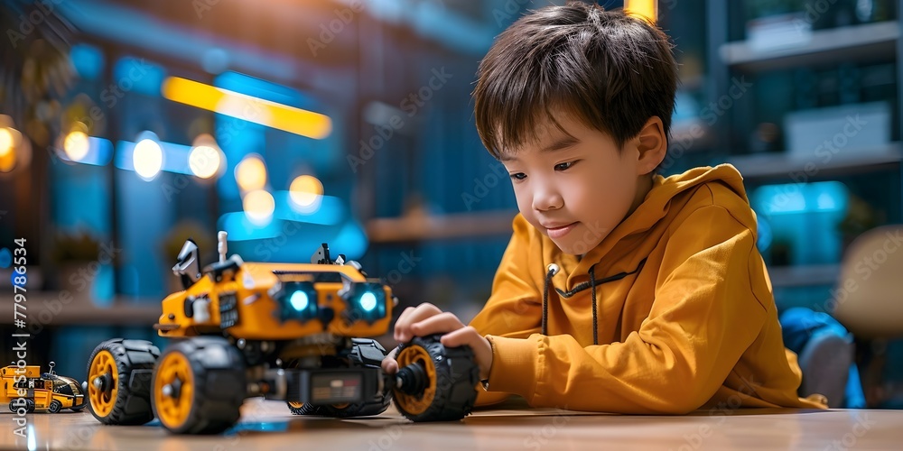 A young learner exploring the joys of technology education by ...
