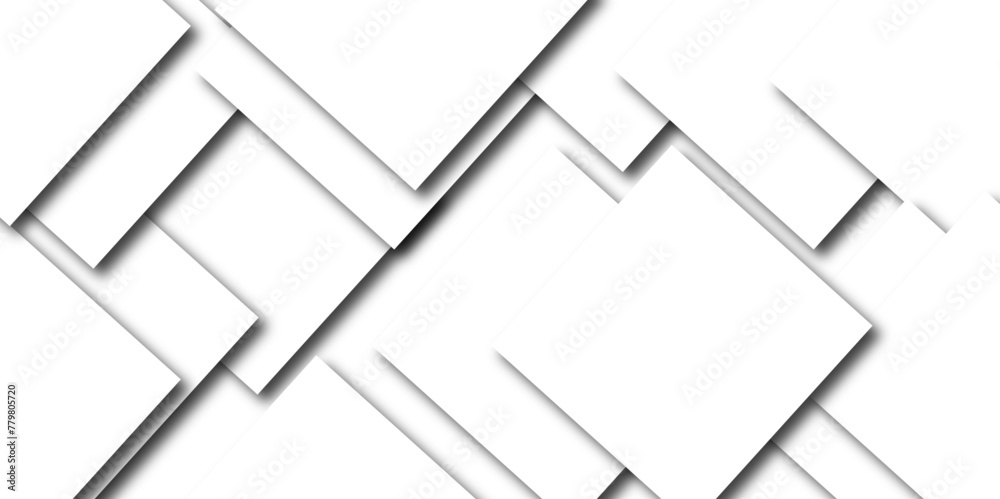 White geometric overlapping square pattern. Vector illustration ...