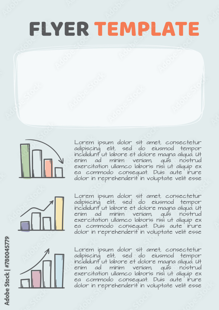 Editable layout design for a business-related flyer. Vector ...