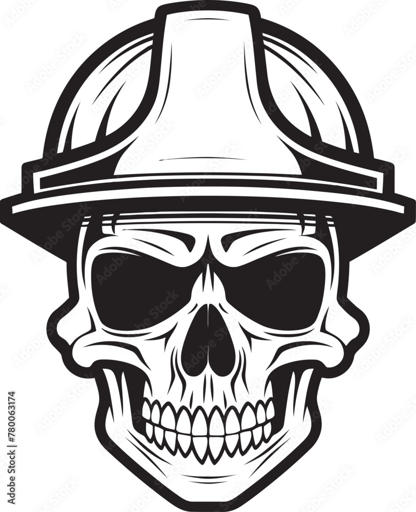Scaffold Skull Sentry: Worker Emblem Design Skull Safety Sentinel ...