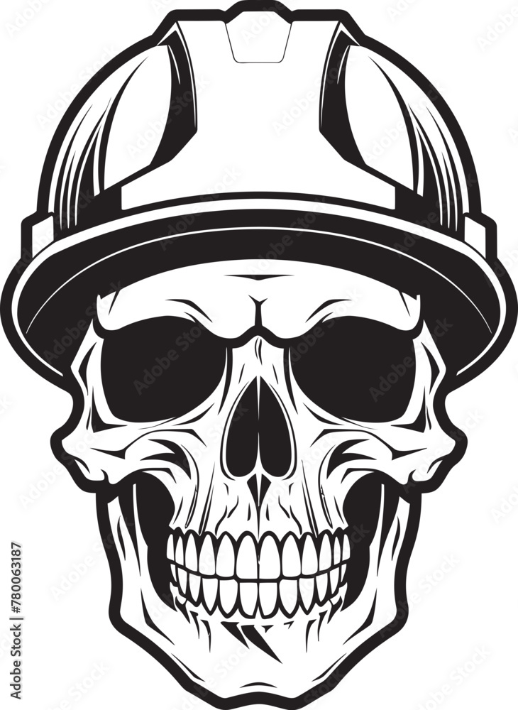 Scaffold Skull Sentinel: Construction Worker Vector Logo Skull ...