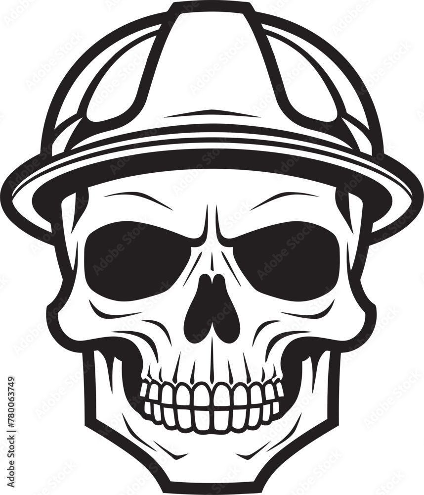 Skull Scaffold: Vector Logo Design for Site Safety Hard Hat Skull ...