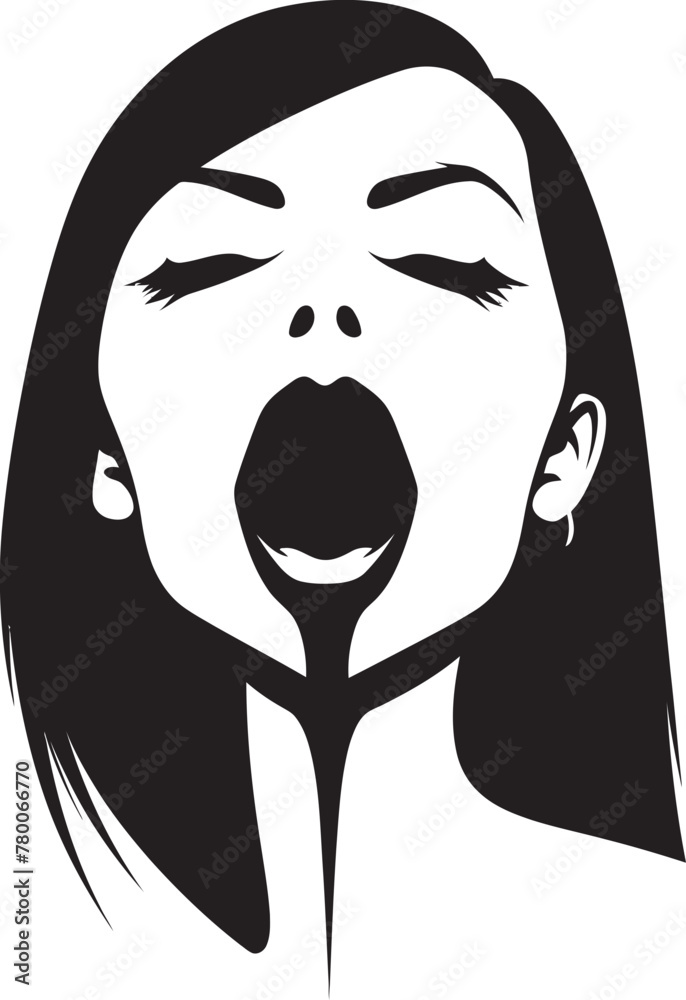 Ethereal Enchantment: Vector Logo of Vampiric Woman Face Veiled Vixen ...