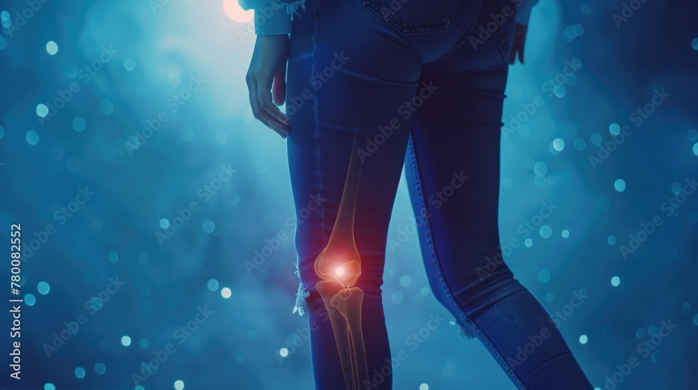 X-ray view presenting knee pain, aiding in the diagnosis and treatment ...