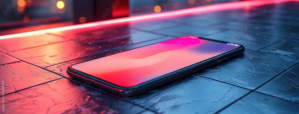 Realistic smartphone mockup. perspective mobile phone mockup similar to ...