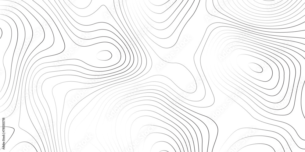 Topographic map curves geographic line map pattern .panorama view gray ...