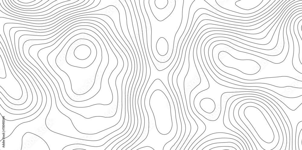 Topographic map curves geographic line map pattern .panorama view black ...