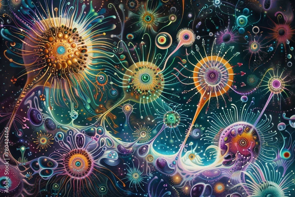 Protozoa under a microscope Their complex cilia and flagella propel ...