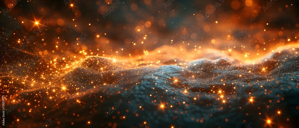 Neural Structure Background with Space-Themed Wallpaper. Concept Neural ...