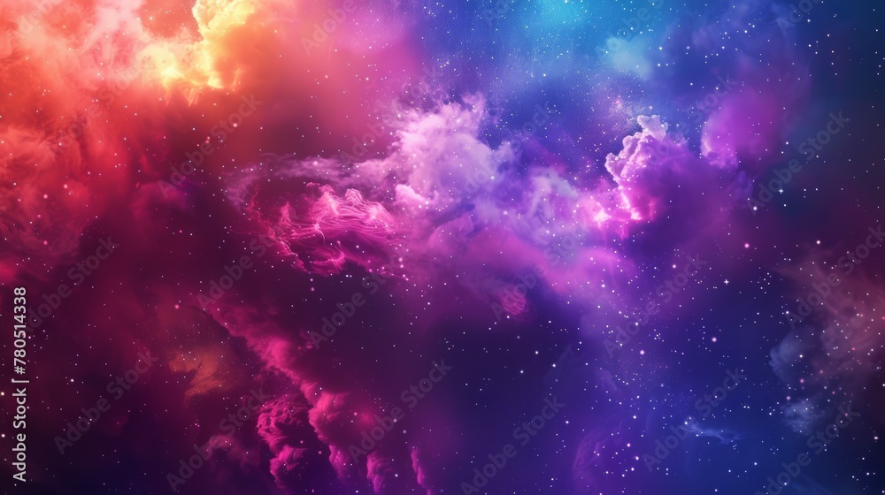 ภาพประกอบ Stock galactic background with colorful | Adobe Stock