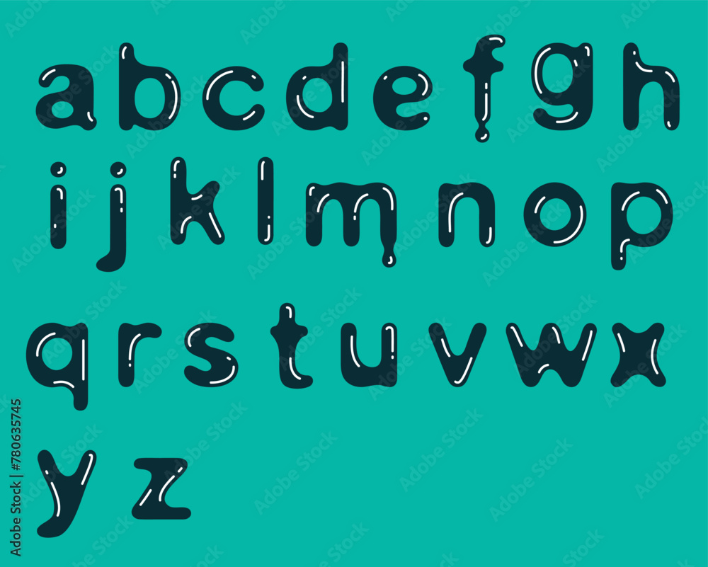 Alphabet art: vector set of letters created from ink with glitter ...