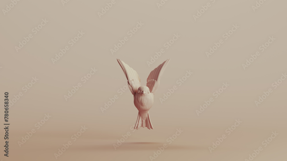Bird small plump wings tail neutral backgrounds soft tones beige brown ...