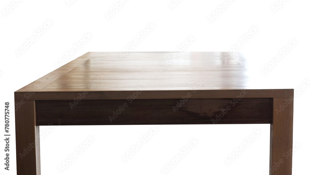 Empty teak wood table top on transparent background. (PNG File) Stock ...