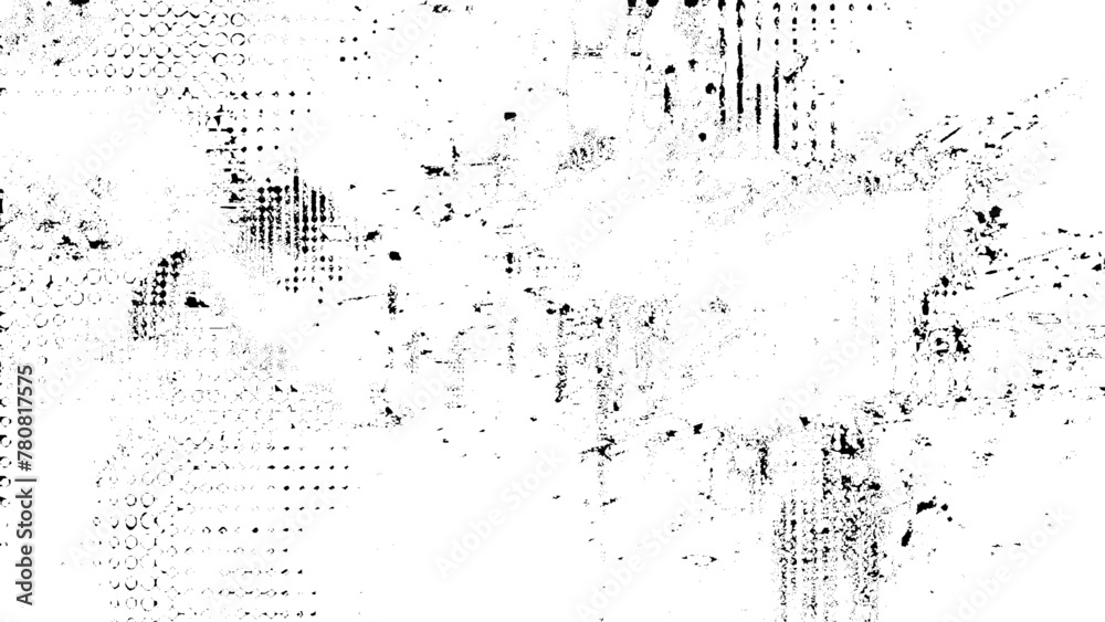 dust particle and dust grain texture on white background. distorted ...