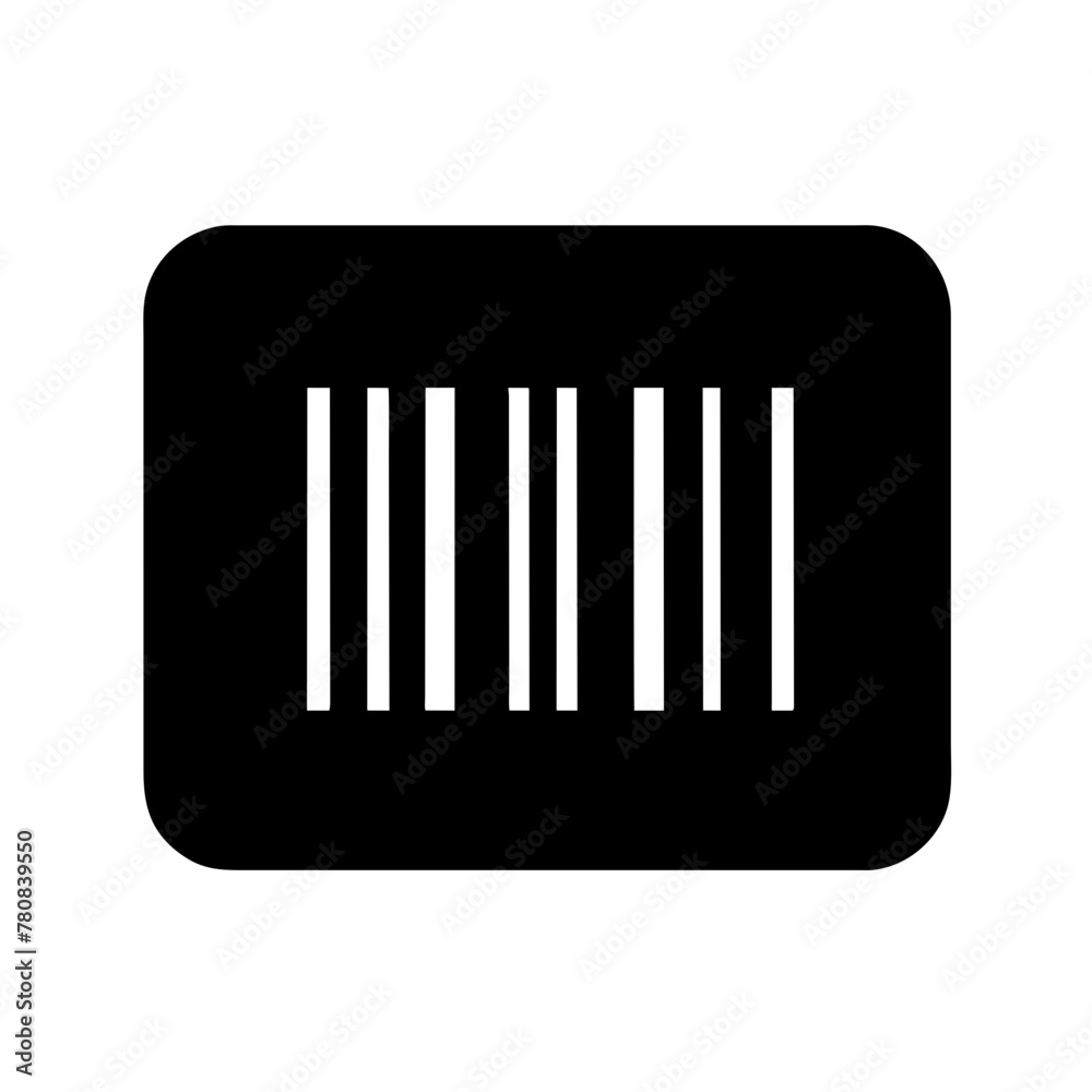 Barcode icon vector graphics element silhouette sign symbol ...