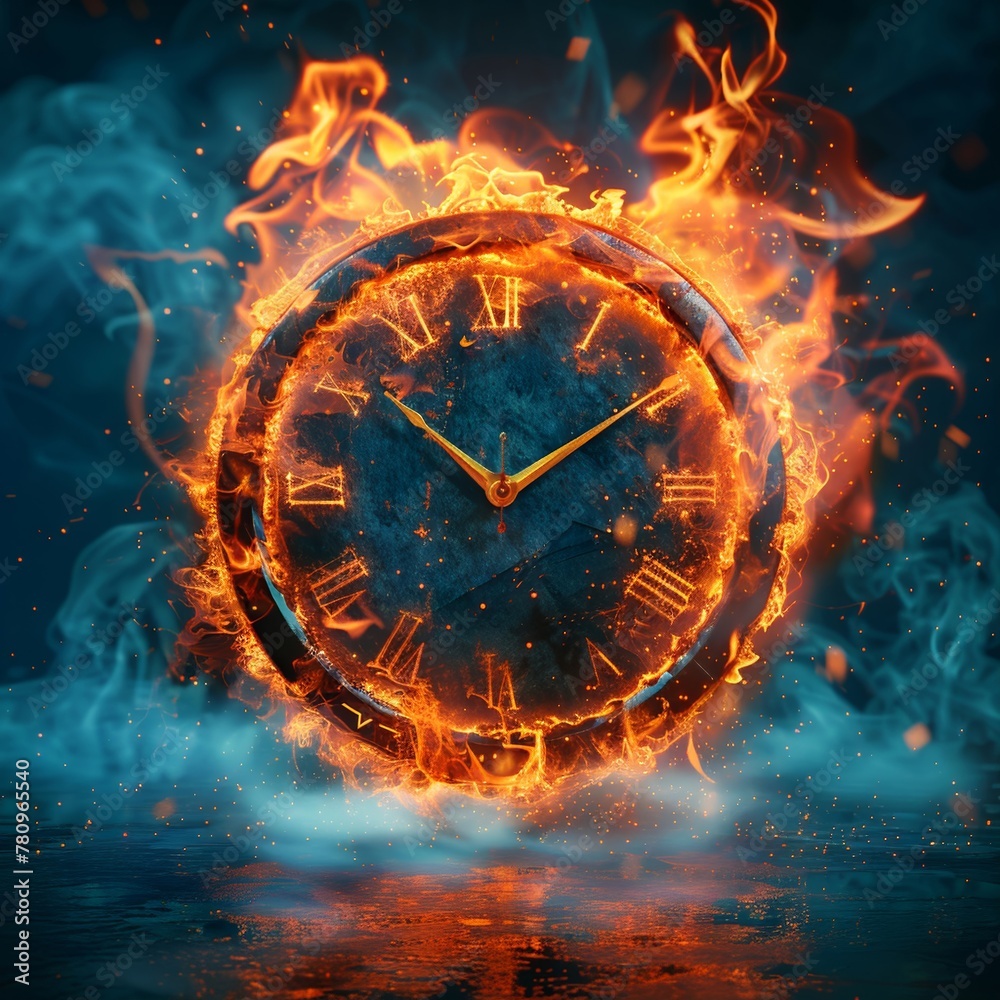 The timed explosive had a frozen and fiery display on the clock ...