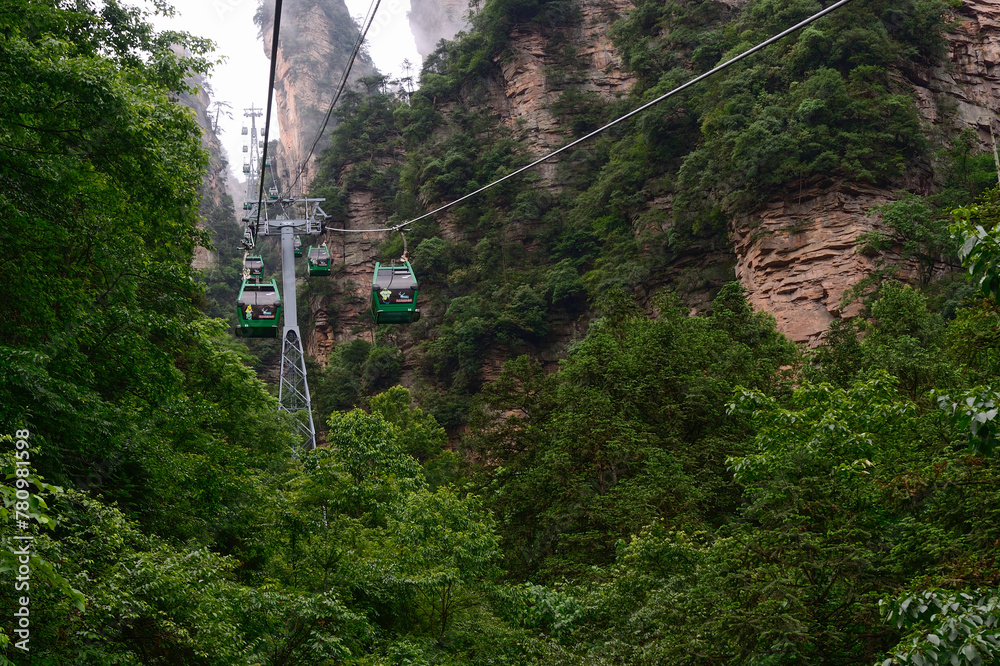 Tianzi Mountain Cable Car is the longest and highest cable car in ...