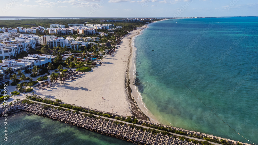 Mexican Beach Sunrise and Sunset Punta Sam Sun and Sand and Clear Water ...
