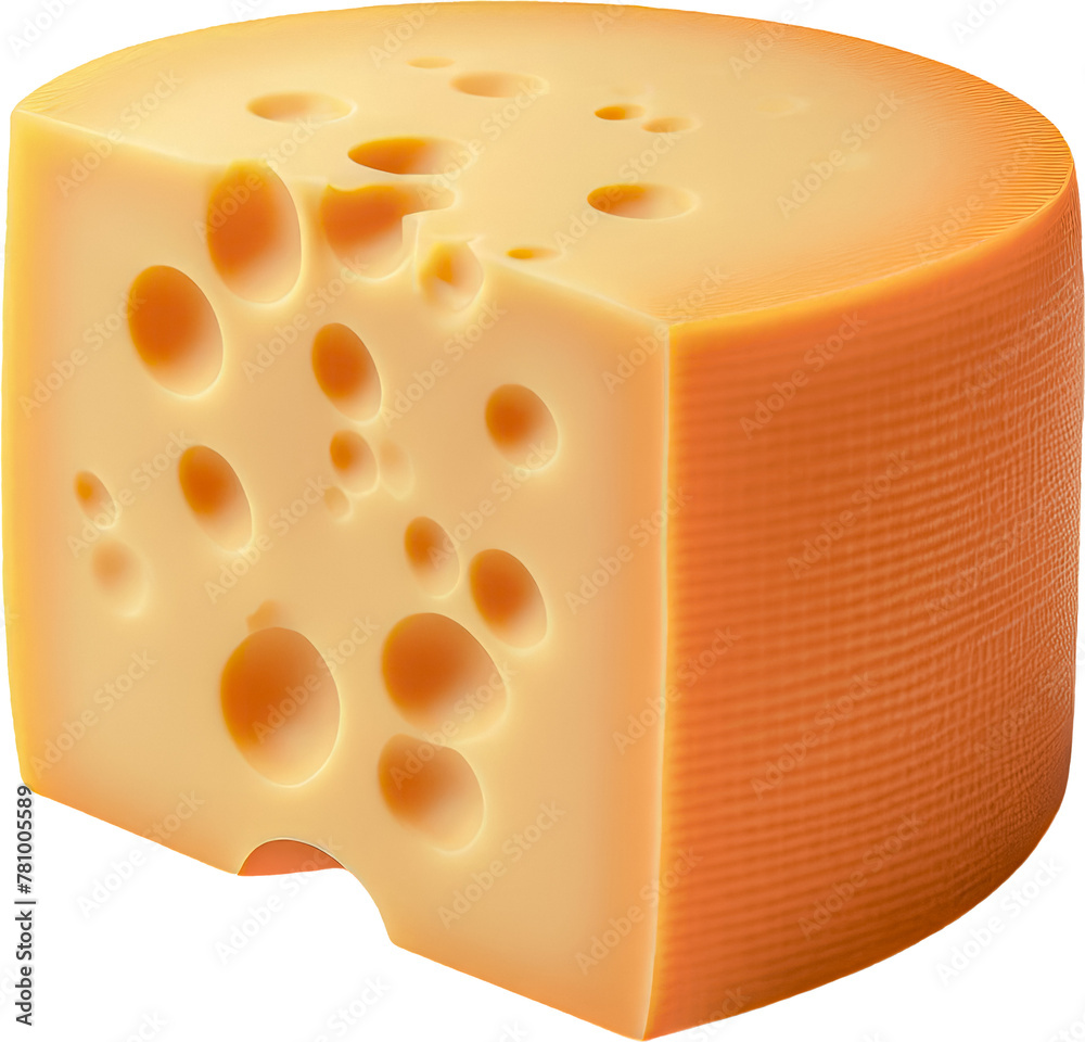 Emmental cheese on a transparent background png half wheel Stock Photo ...