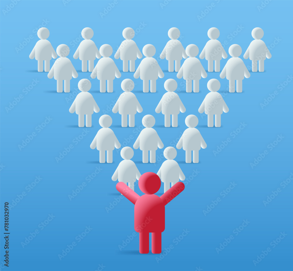 people icons group in pyramid shape person symbols for infographic ...