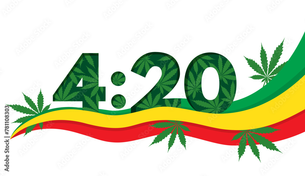 Image vectorielle Stock 420 Cannabis Day or Weed Day, International ...