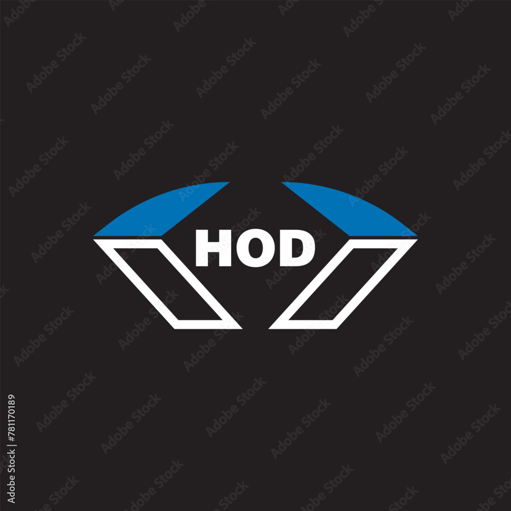 HOD letter logo design on white background. HOD logo. HOD creative ...