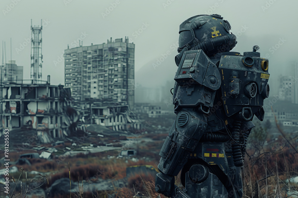 Stock-Illustration „Mechanized Infantry Suit: A heavily armored ...