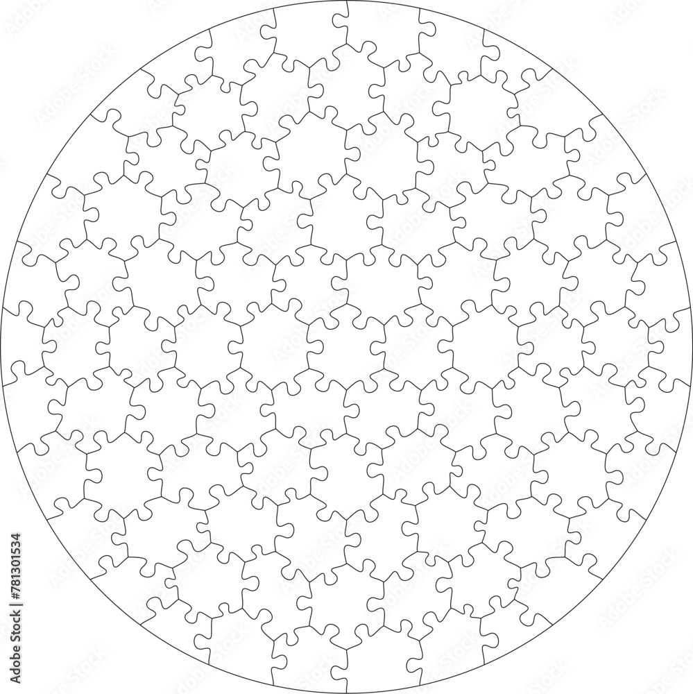 Round puzzle files for laser cutting, file for plotter cutting, xtool ...