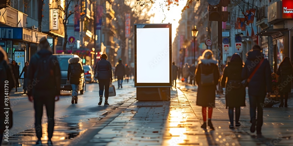 Blank Digital Kiosk Screen Ready for Interactive Advertisements and ...