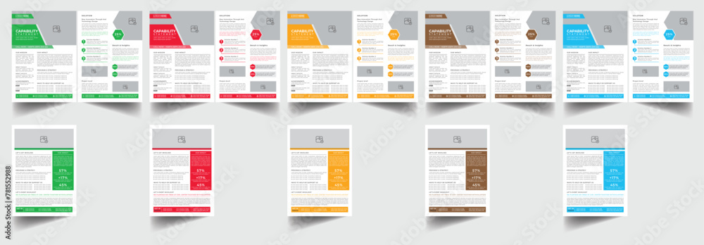 Technical Data Sheet layout template. Product Catalogue & modern a4 ...